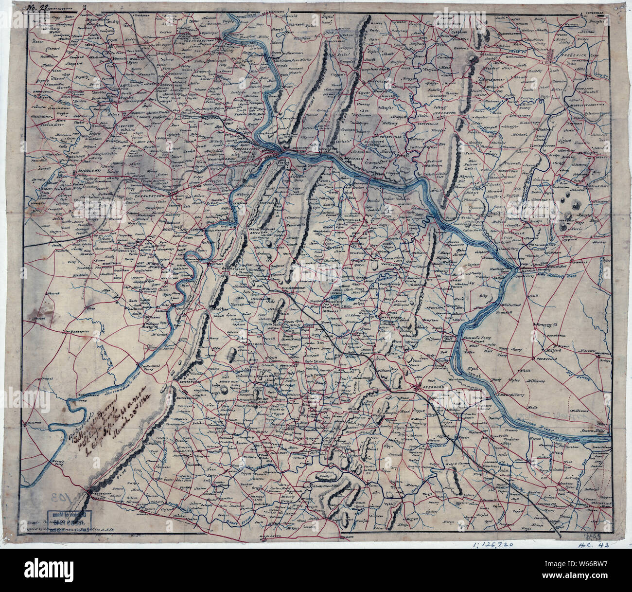 Civil War Maps 2009 Map of Loudoun County and part of Clarke County Va ...