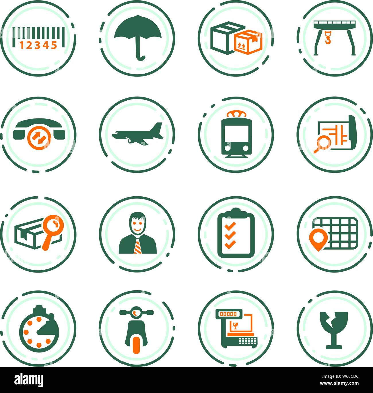 Logistic color vector icons for user interface design Stock Vector ...