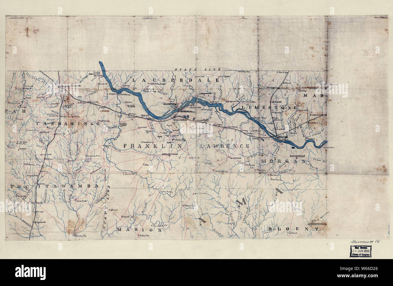 Civil War Maps 2023 Map of northwest Alabama and northeast Mississippi ...