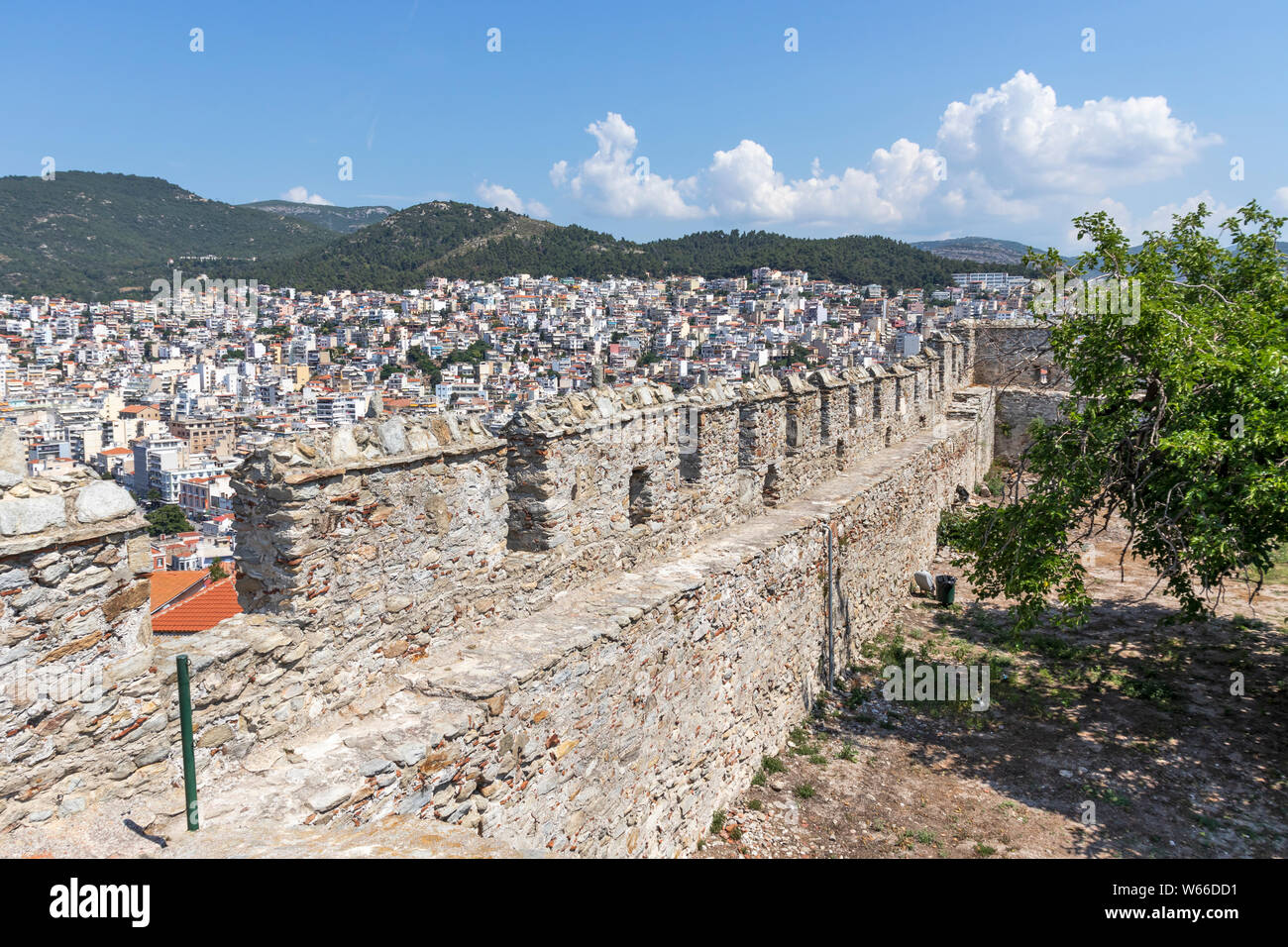 Panorama of Fortress in city of Kavala, East Macedonia and Thrace, Greece Stock Photo - Alamy