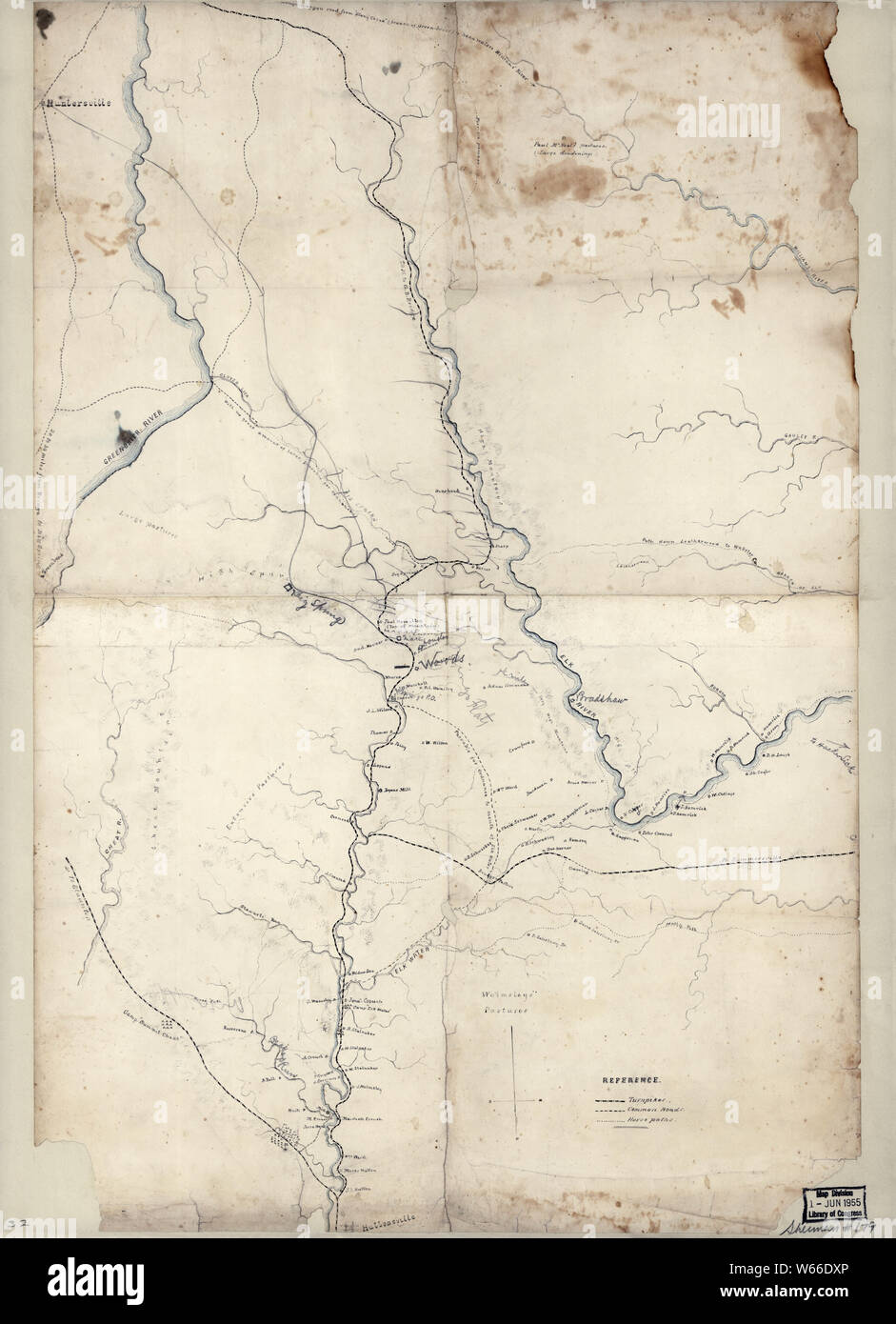 Civil War Maps 2035 Map of part of Pocahontas Randolph and Webster ...