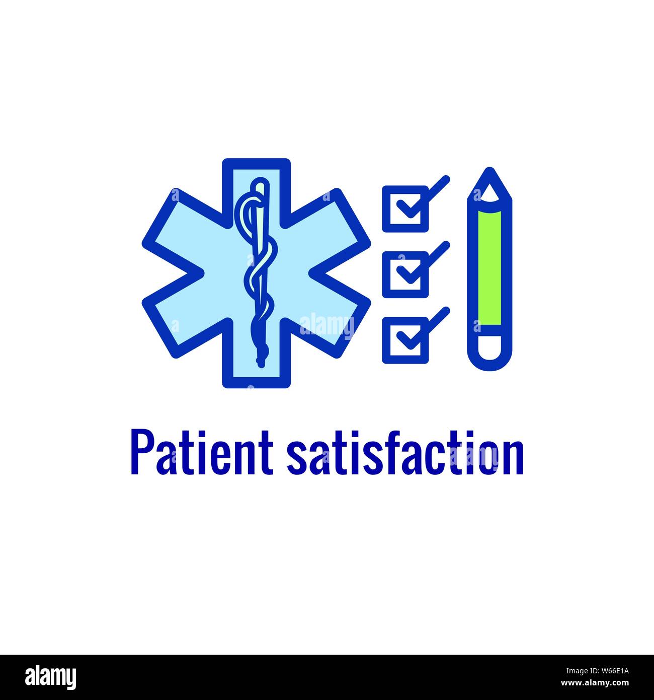 Patient Satisfaction Icon - patient experience imagery and rating idea ...