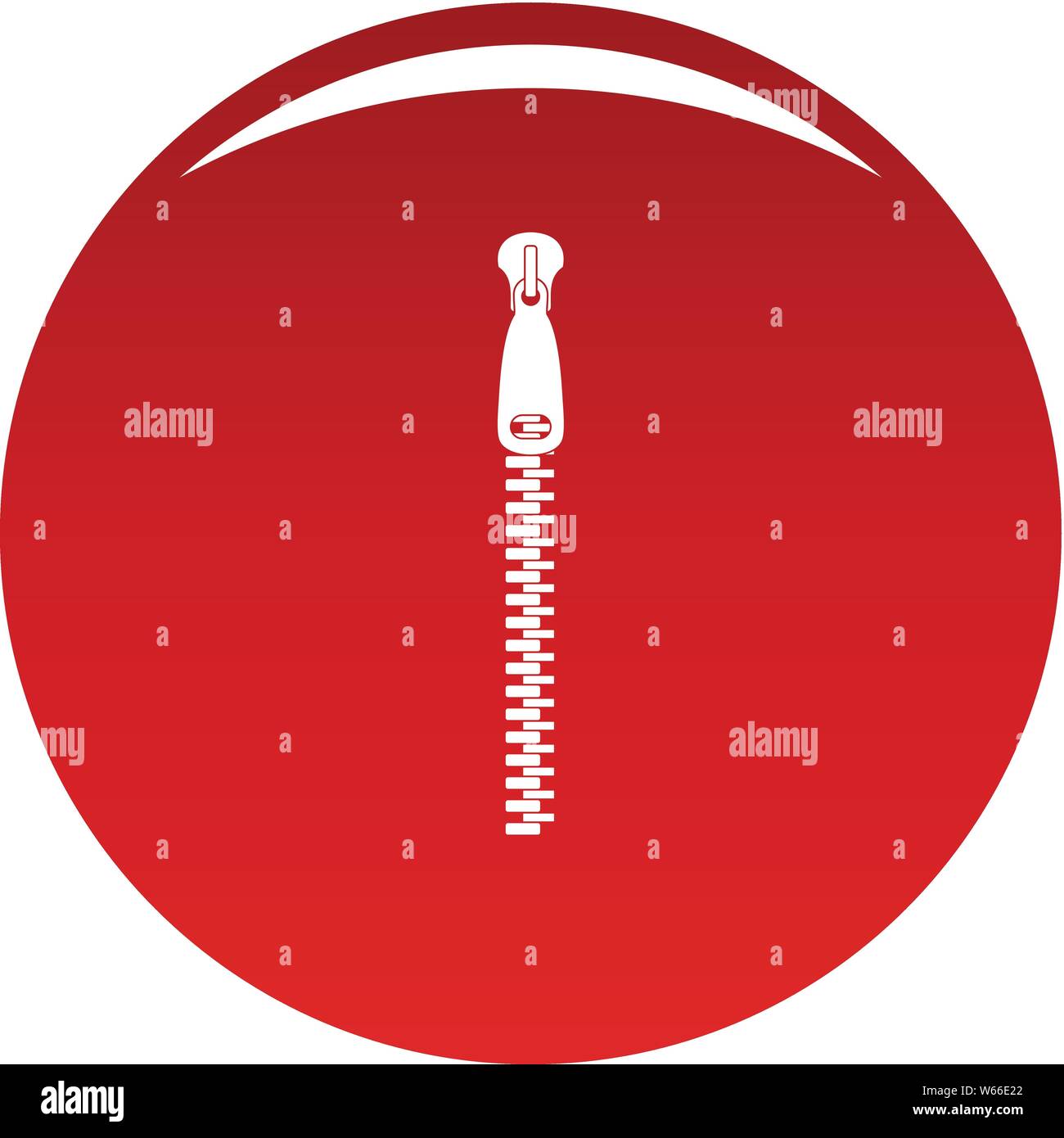 Steel zip icon. Simple illustration of steel zip vector icon for any design red Stock Vector ...