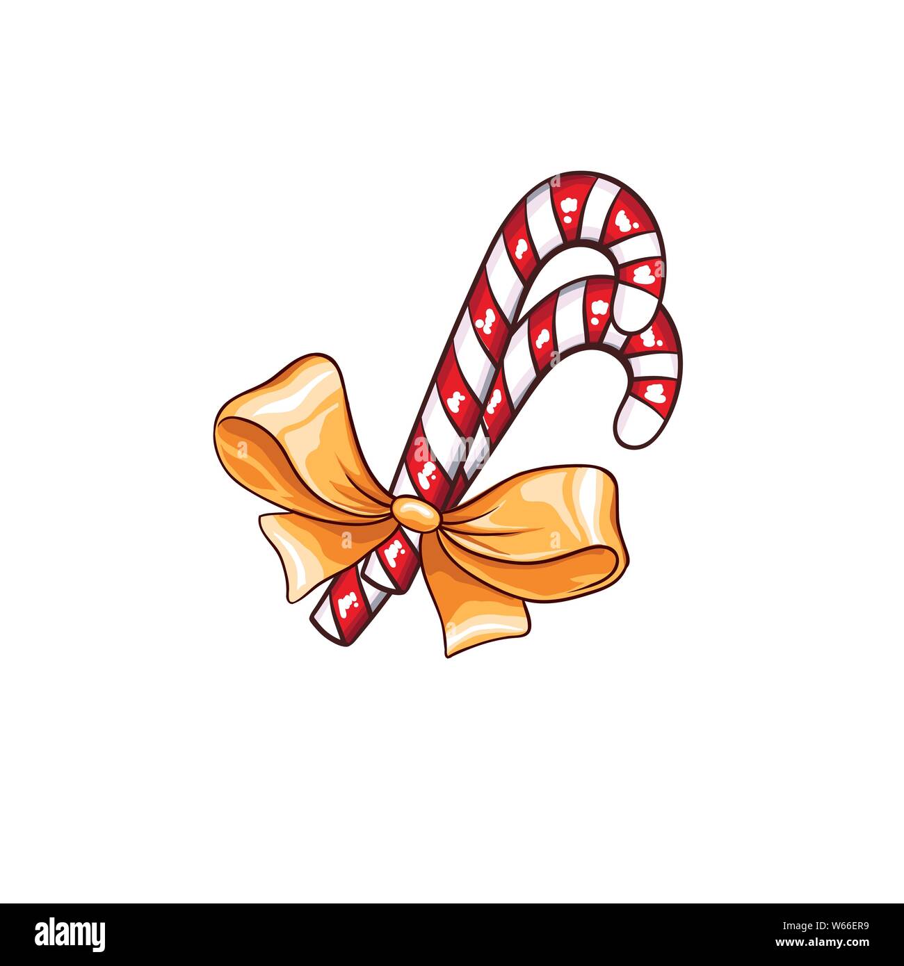 Vintage candy cane illustration Stock Vector Images - Alamy