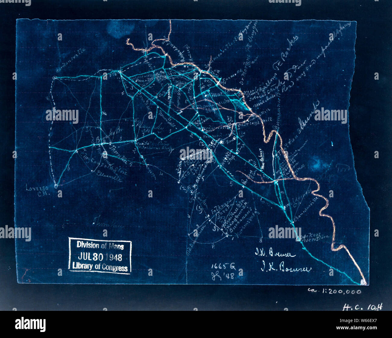Civil War Maps 2046 Map of parts of Orange Louisa and Spotsylvania ...