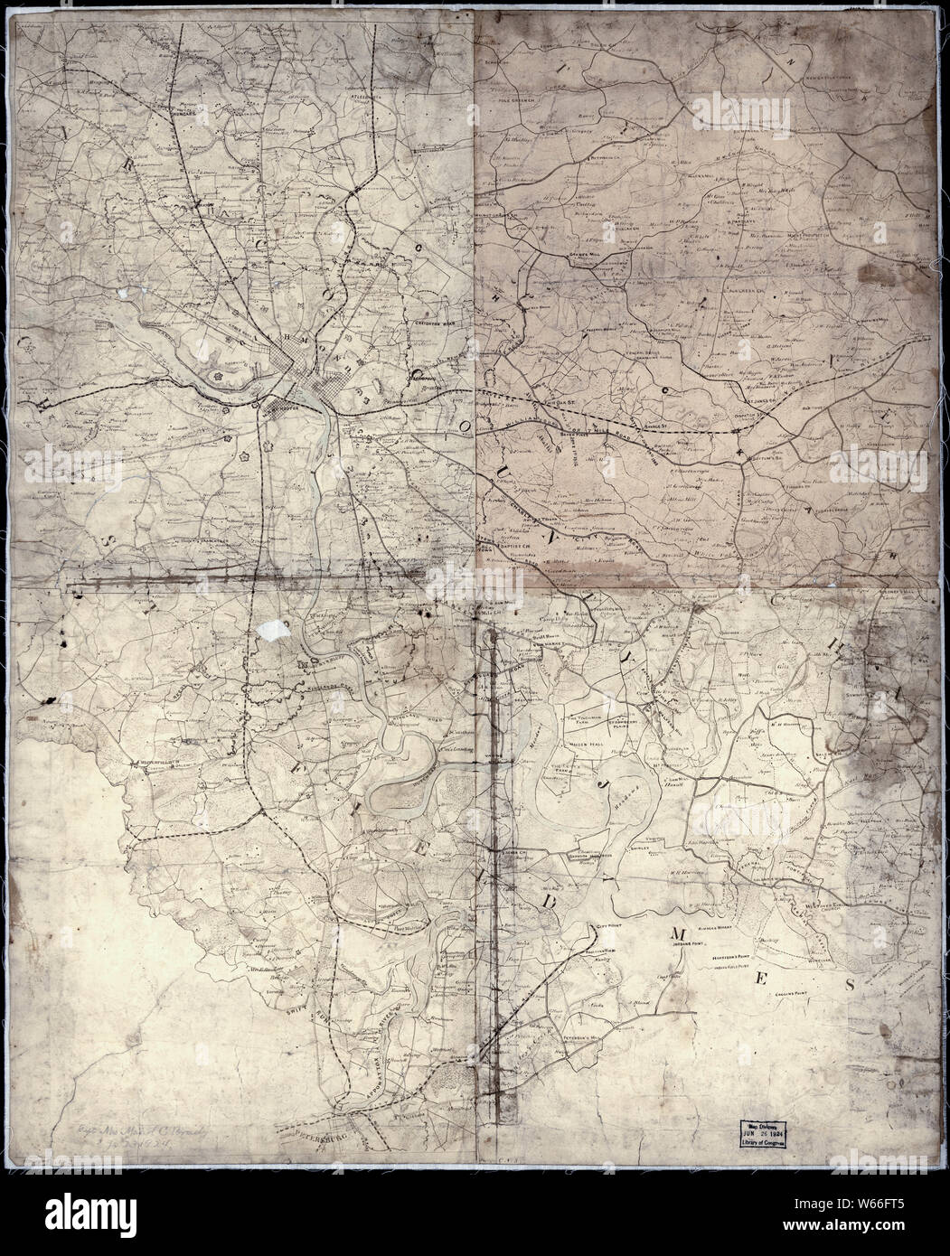 Civil war era map of america hi-res stock photography and images - Alamy