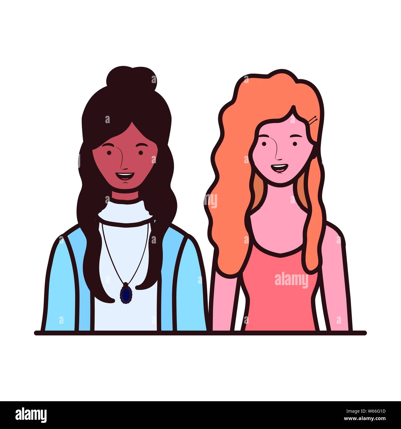 young women on white background Stock Vector Image & Art - Alamy