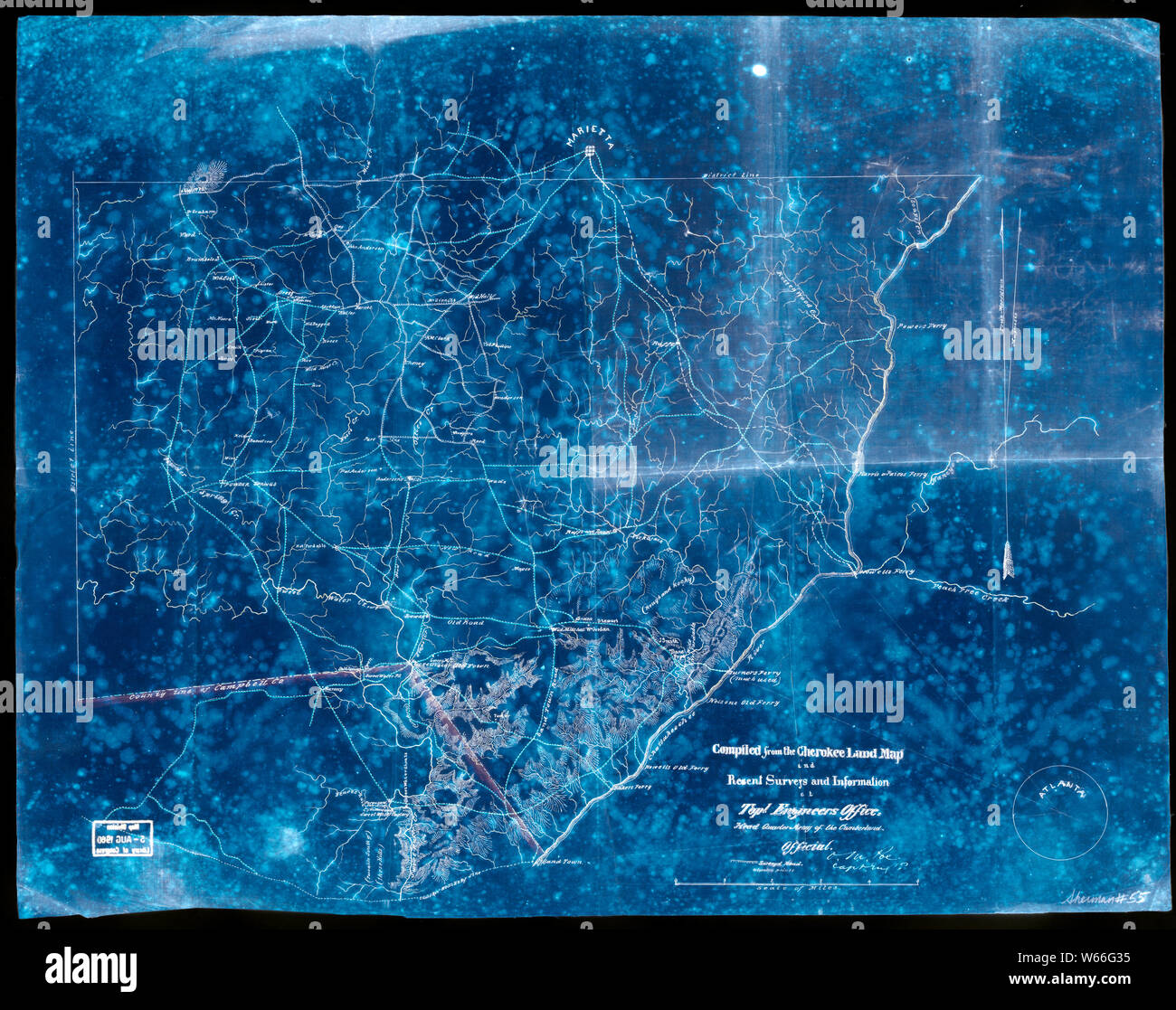 Civil War Maps 2061 Map of southern portion of Cobb County Georgia from ...