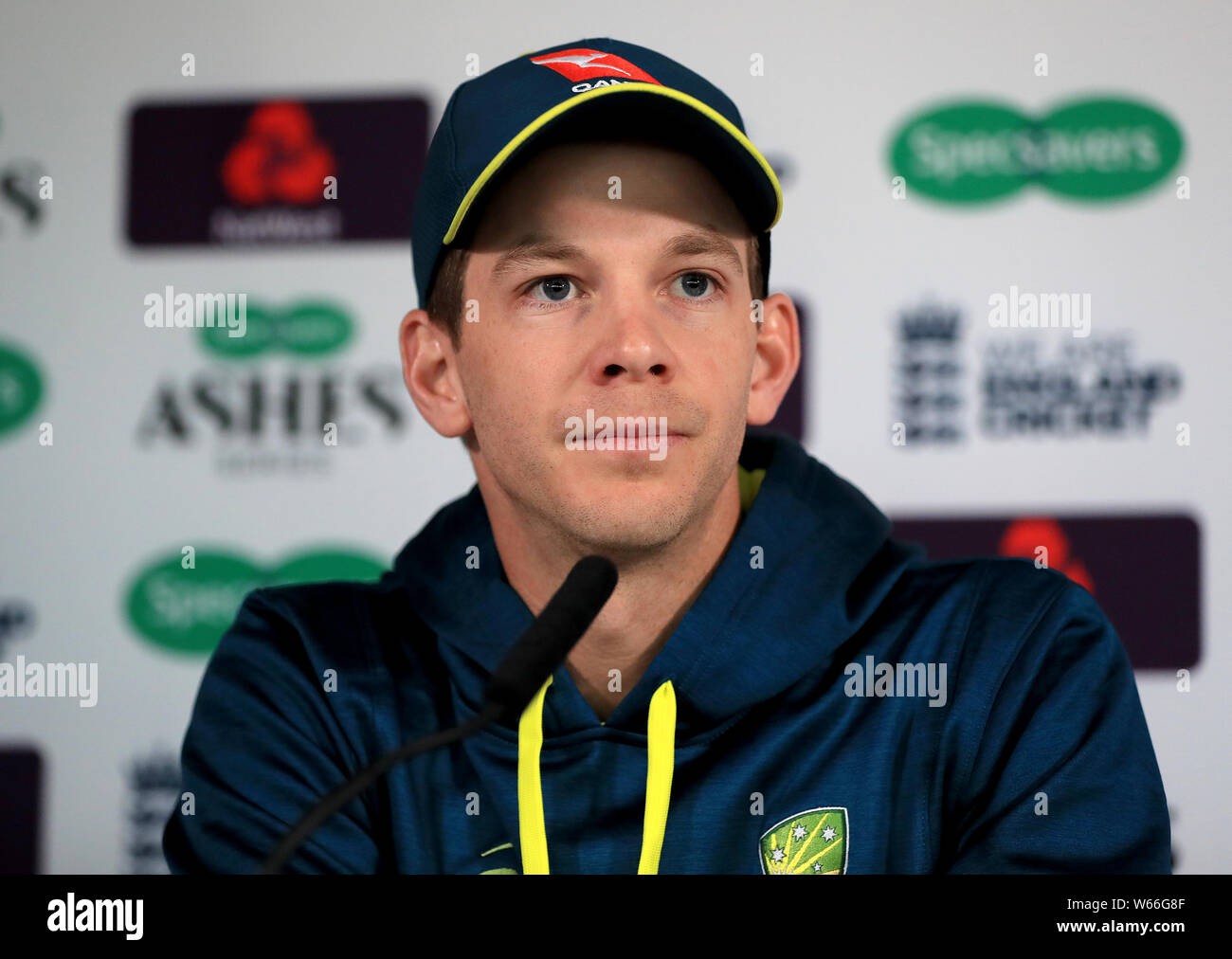 Australia captain Tim Paine during the nets session at Edgbaston ...