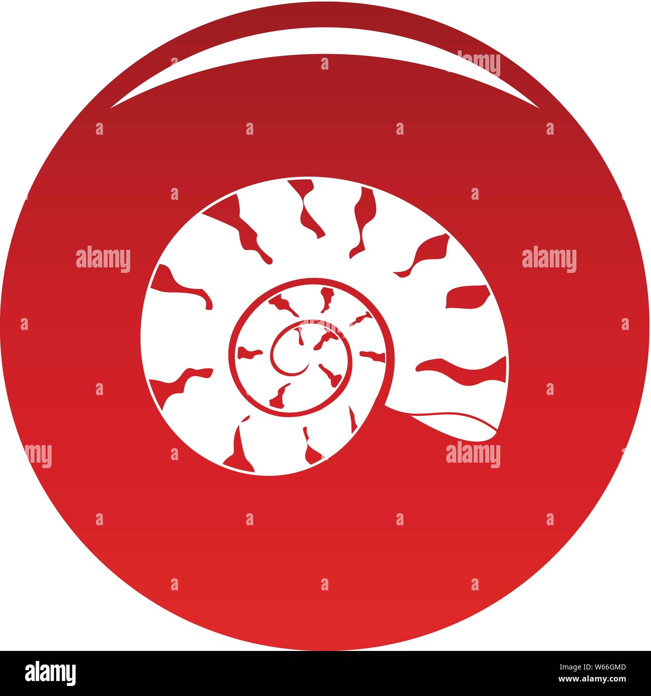 Round shell icon. Simple illustration of round shell vector icon for ...