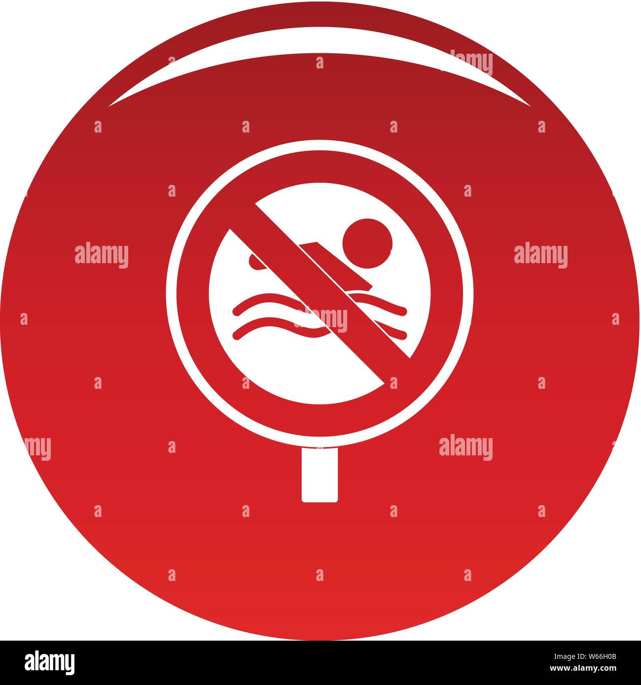 Warning sign no swimming dangerous Cut Out Stock Images & Pictures - Alamy