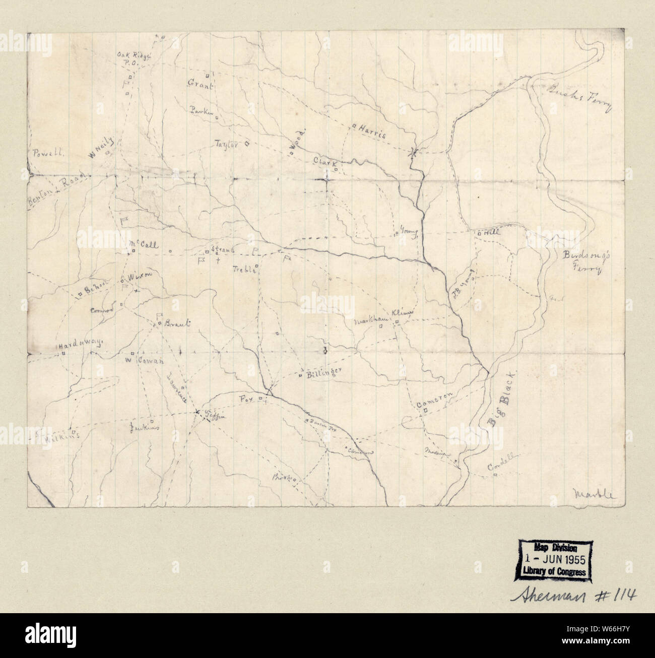 Civil War Maps 2076 Map of the Big Black River Mississippi in the ...