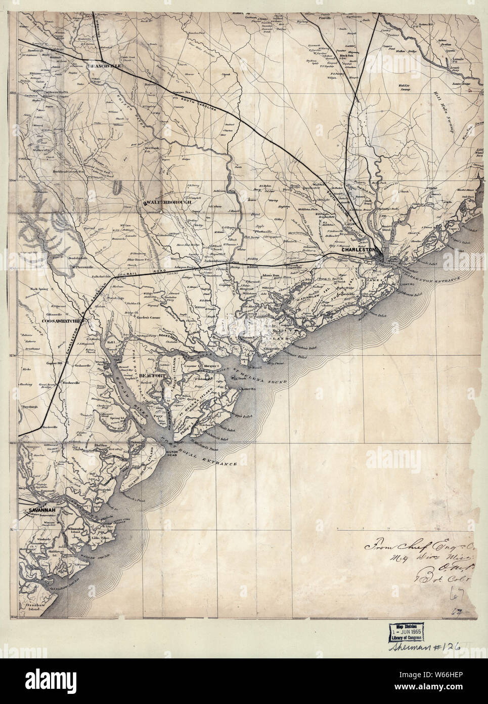 Civil war map south carolina hi-res stock photography and images - Alamy