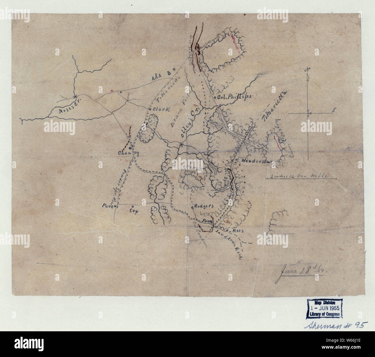 Civil War Maps 2091 Map of the environs of Olley Creek near Marietta ...