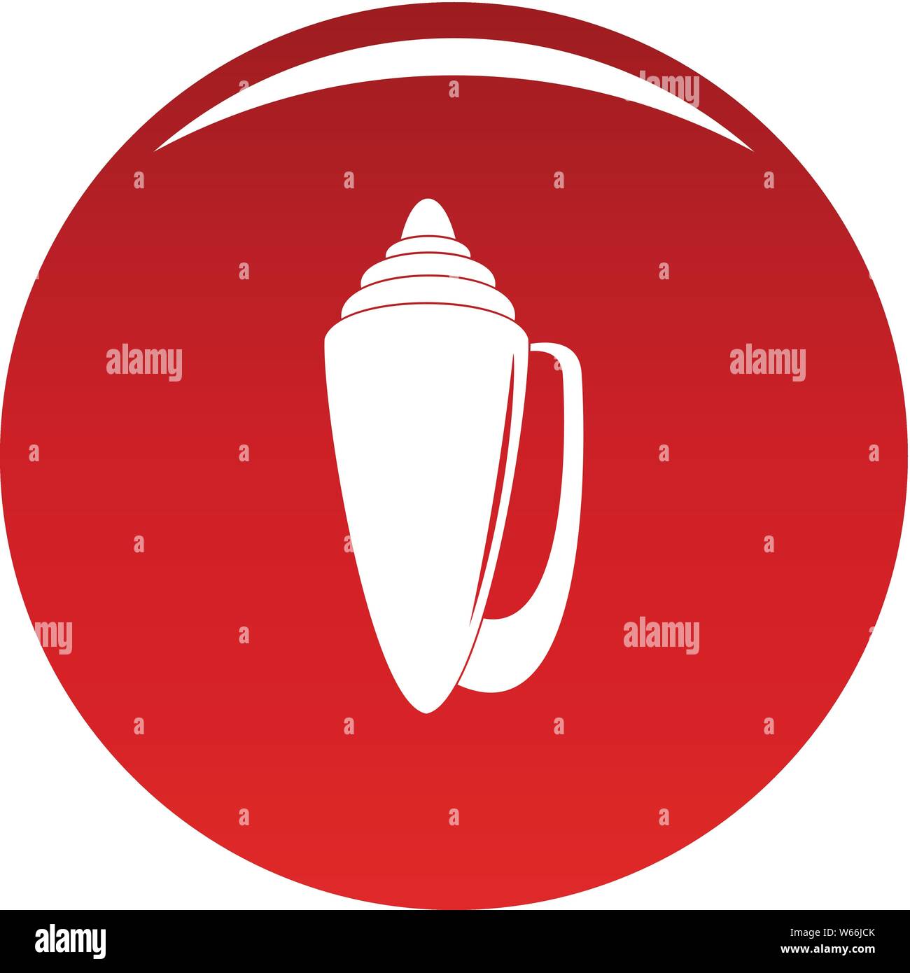 Shell icon. Simple illustration of shell vector icon for any design red ...