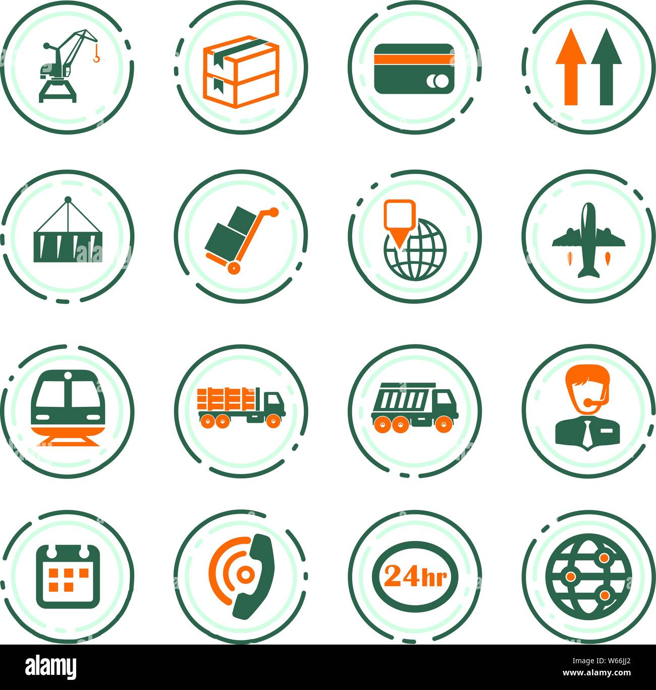 Logistic color vector icons for user interface design Stock Vector ...