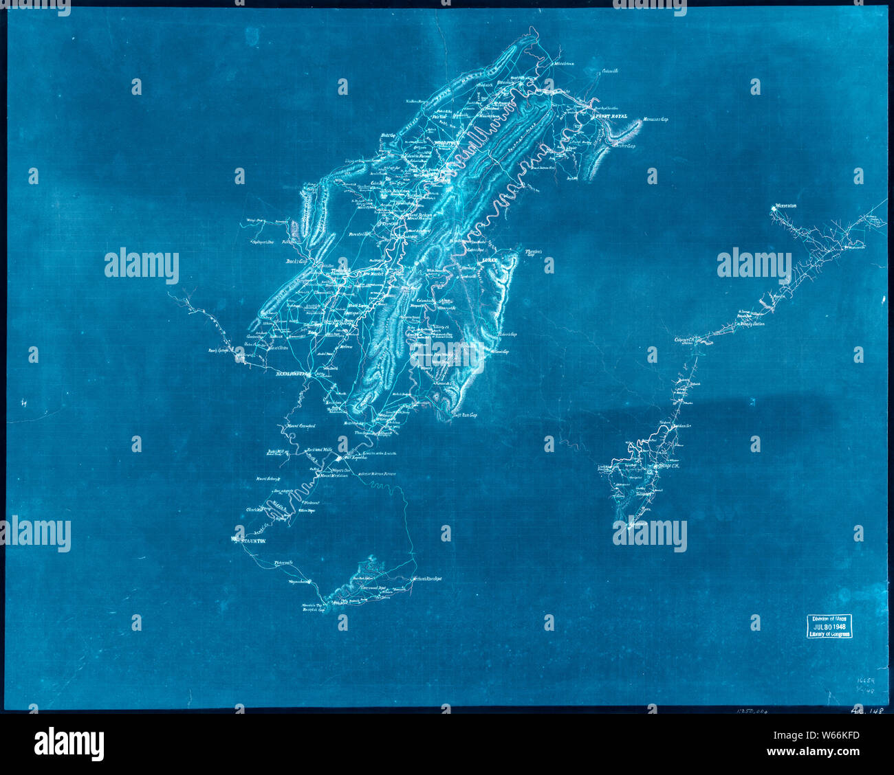 Civil War Maps 2124 Map of the Shenandoah Valley from Front Royal and ...