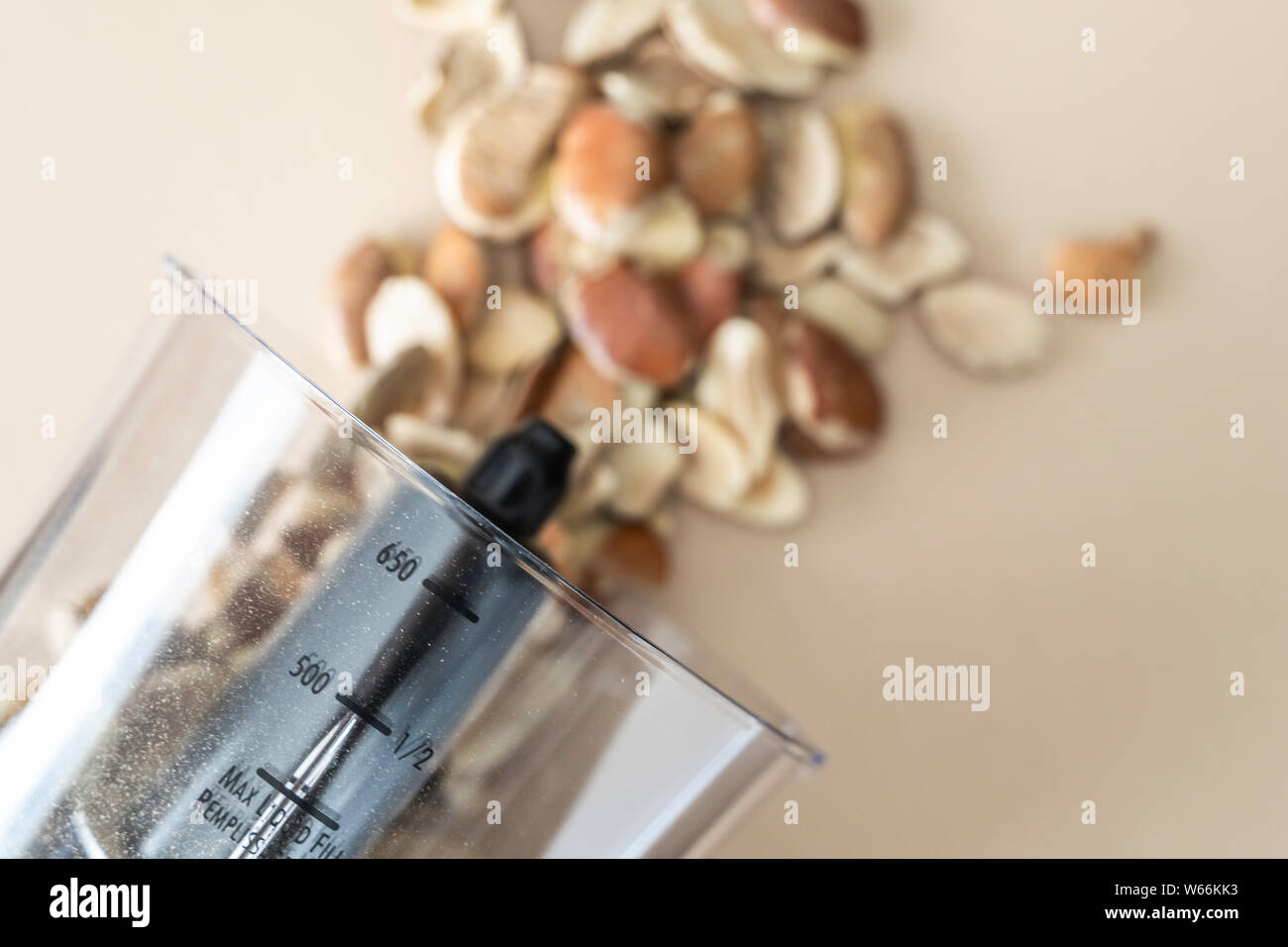 Nigerian ogbono seed in grinder to prepare traditional nigerian soup ...