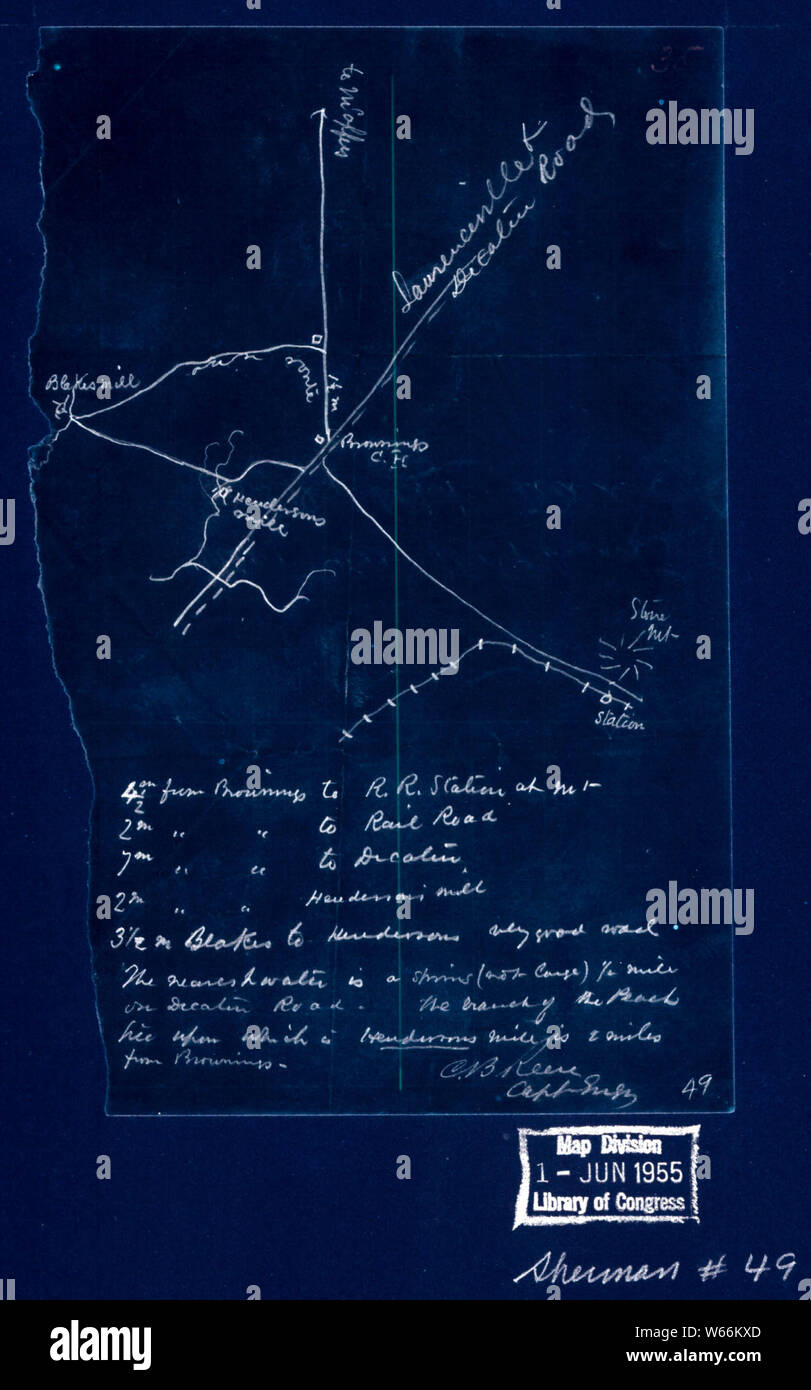 Civil War Maps 2131 Map of the vicinity of Browning's Court House ...