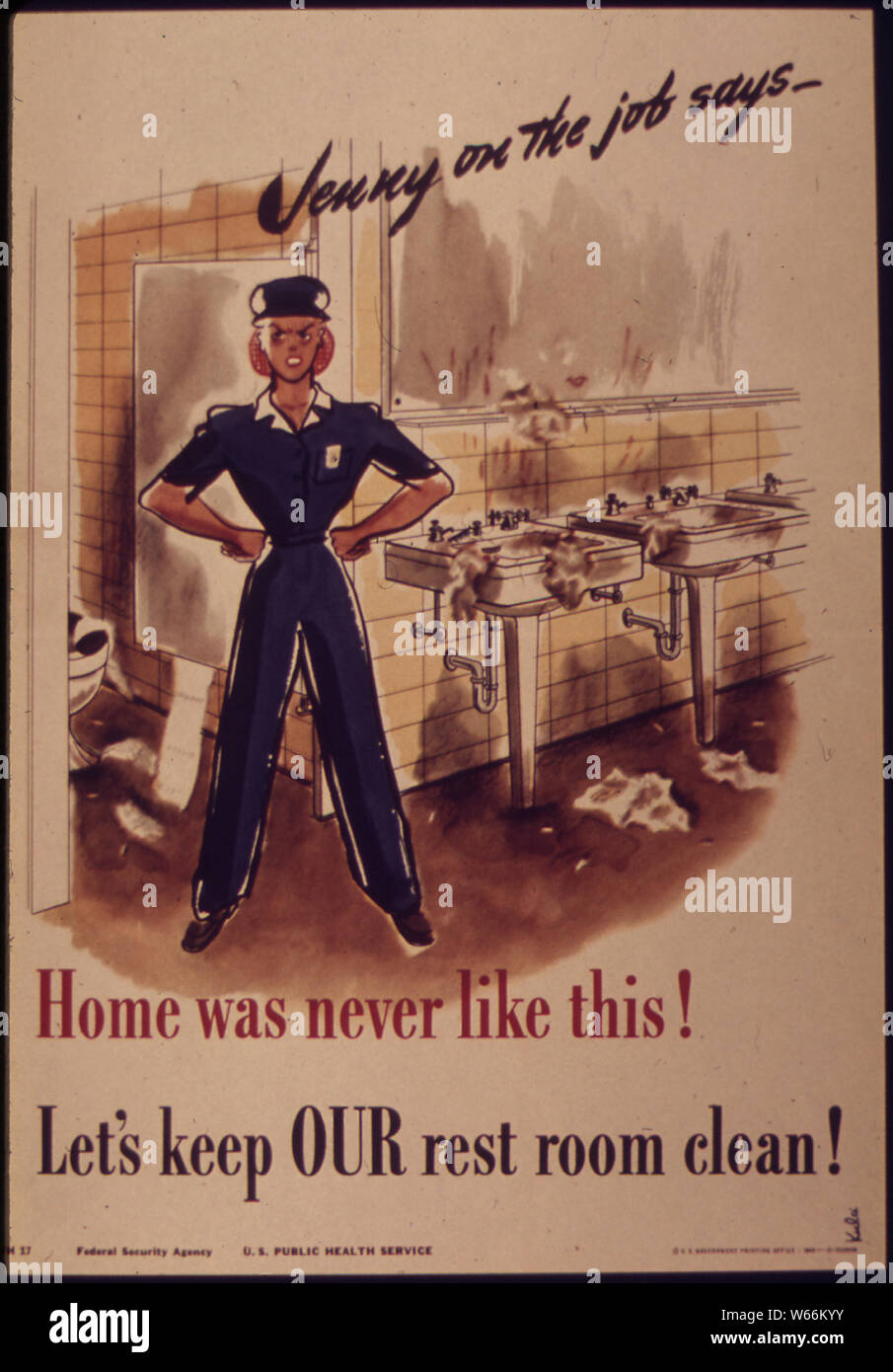 Jenny on the job - Home was never like this - Let's keep our restrooms ...