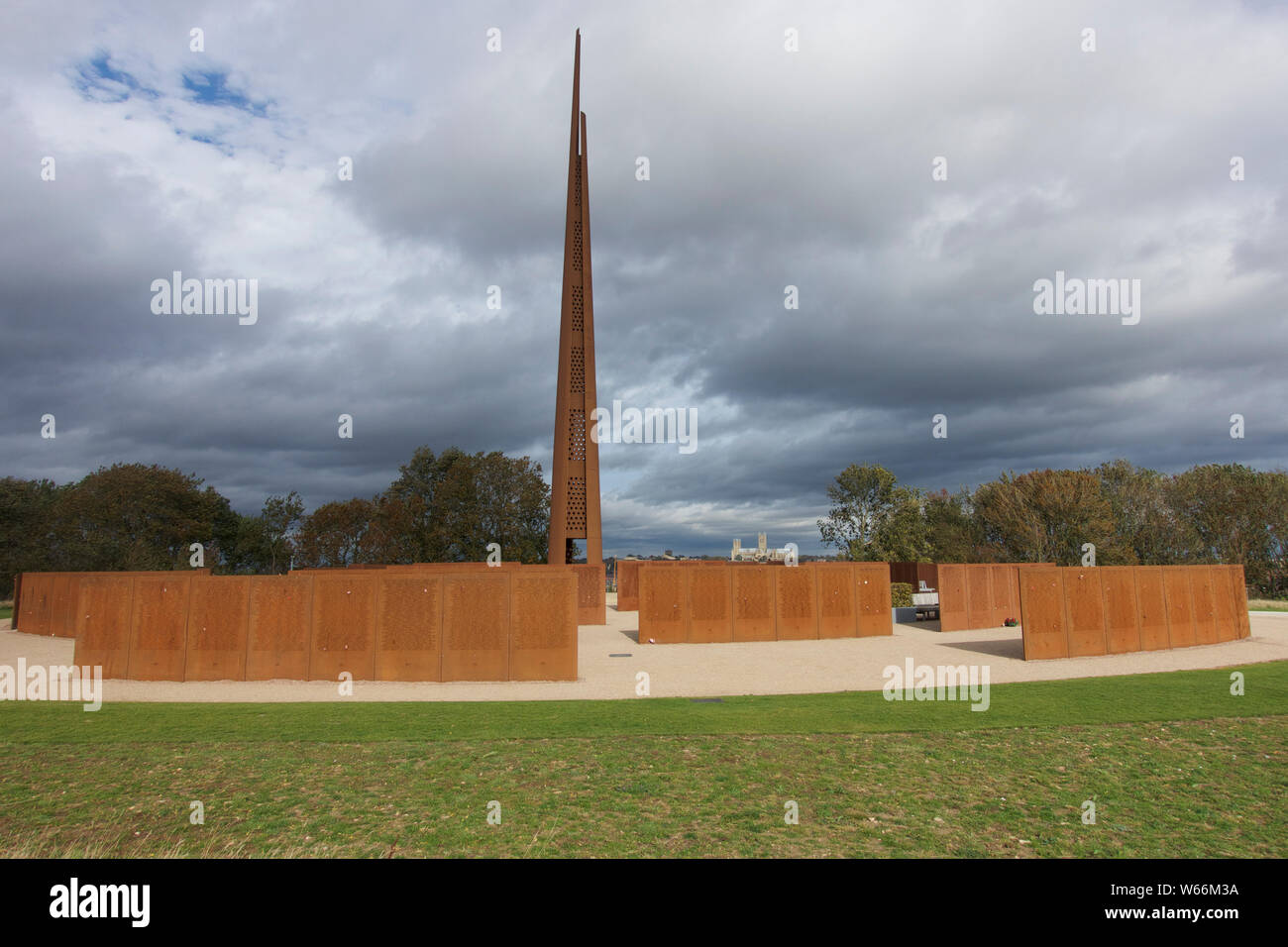 Memorial Spire at the International Bomber Command Centre Lincoln Stock ...