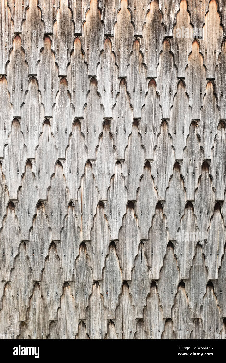 Bucovina, Romania. Traditional wooden shingles on a village house Stock ...