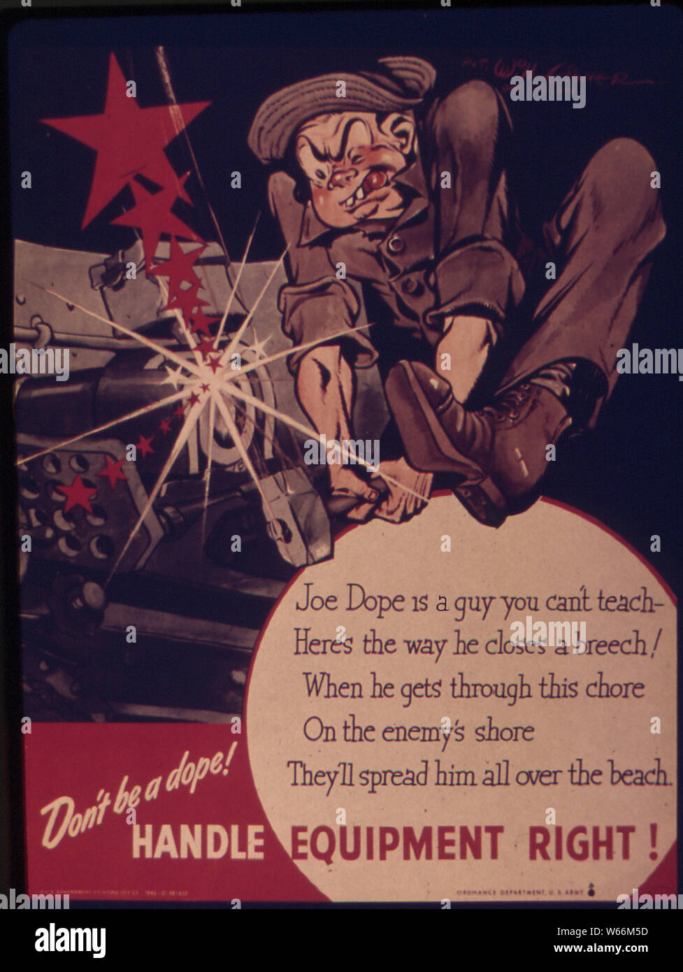 Joe Dope is a guy you can't teach - Here's the way he closes a breech ...