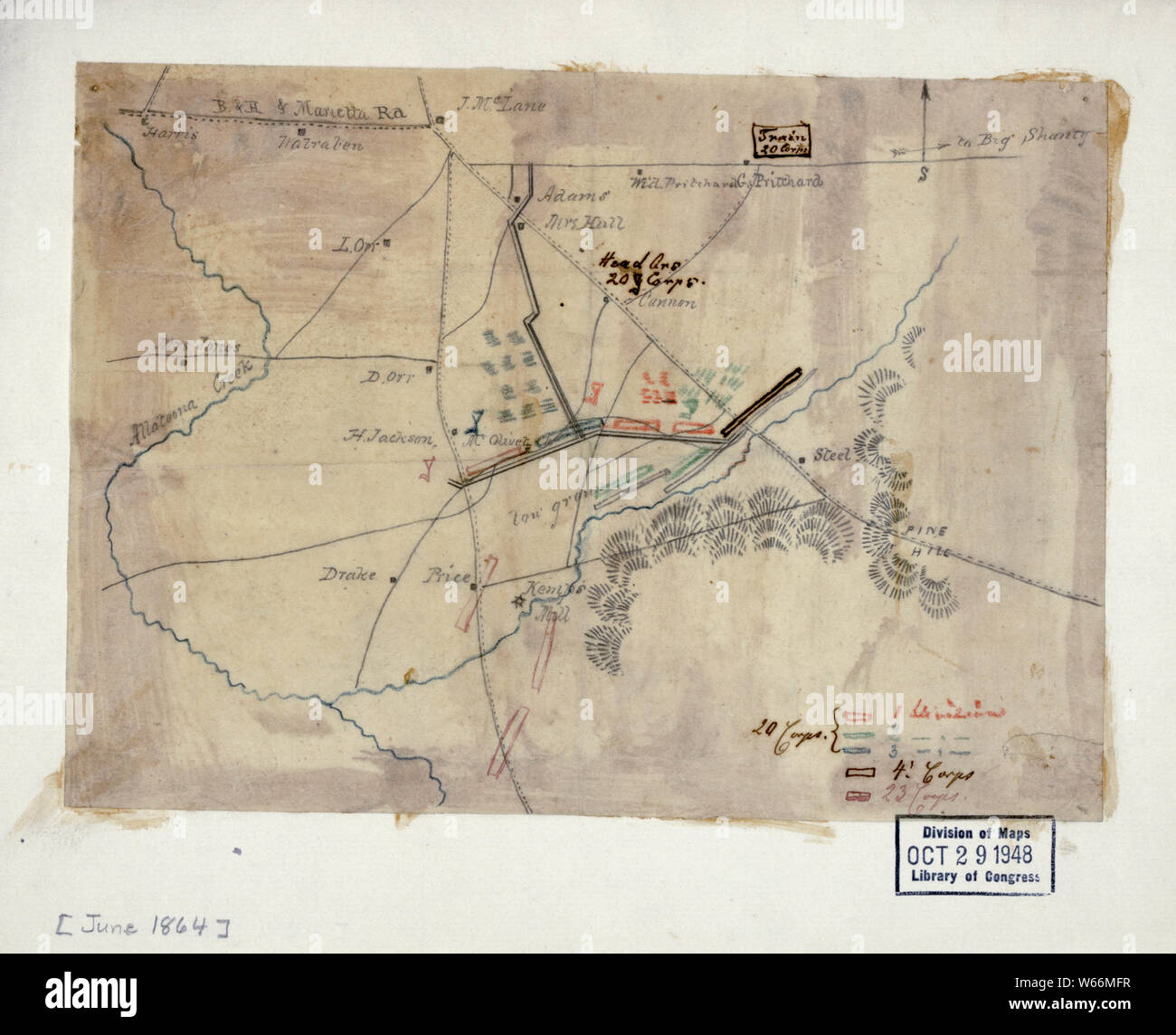 Civil War Maps 2140 Maps for history of 20th Army Corps June 1864-May ...