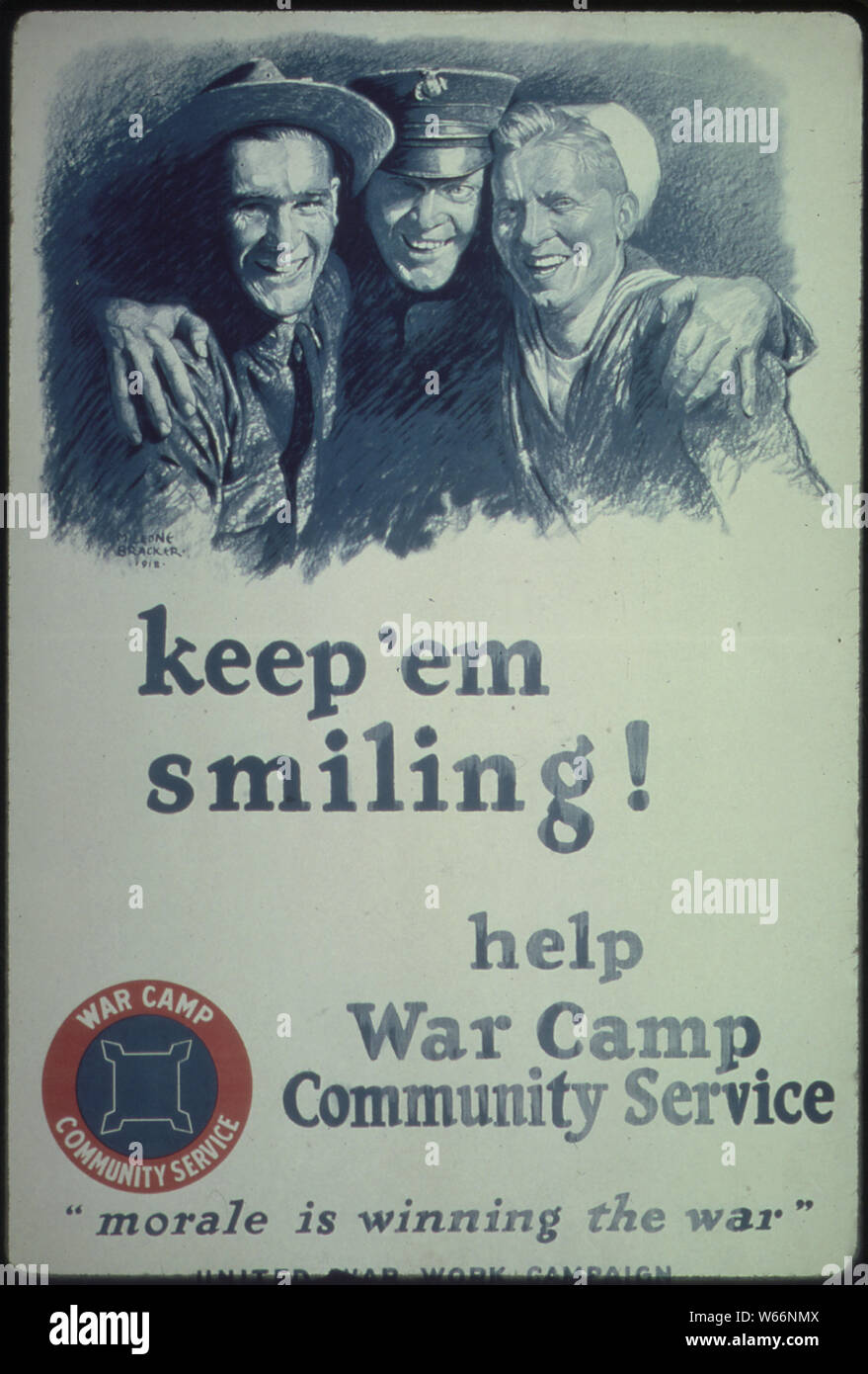 Keep 'em smiling! Help War Camp Community Service. morale is winning ...