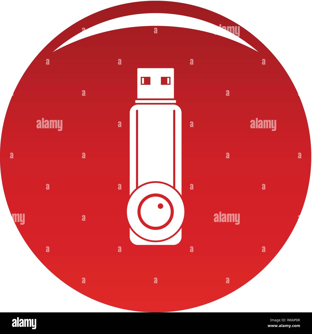 Plastic flash drive icon. Simple illustration of plastic flash drive ...