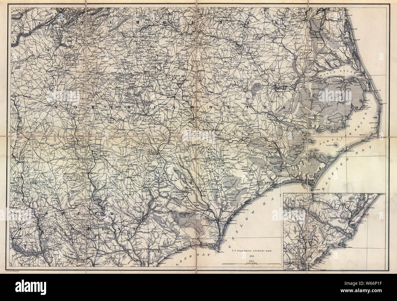 Civil War Maps 2150 North Carolina with adjacent parts of Virginia and ...