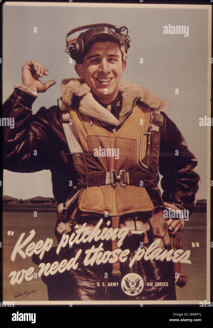 Keep pitching - We need those planes. U.S. Army Air Forces Stock Photo ...