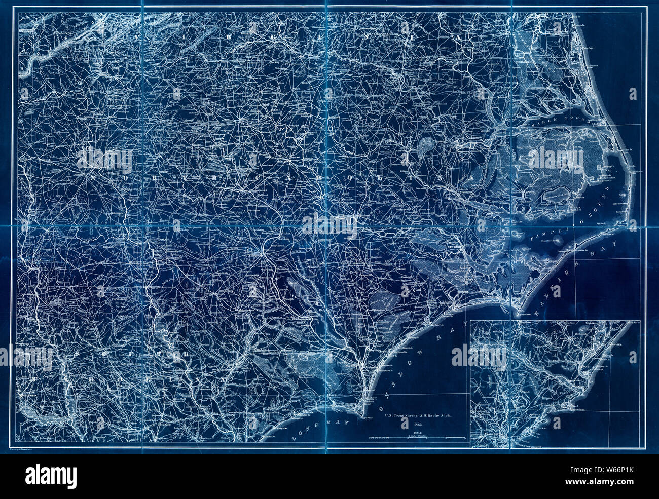 Civil War Maps 2150 North Carolina with adjacent parts of Virginia and ...