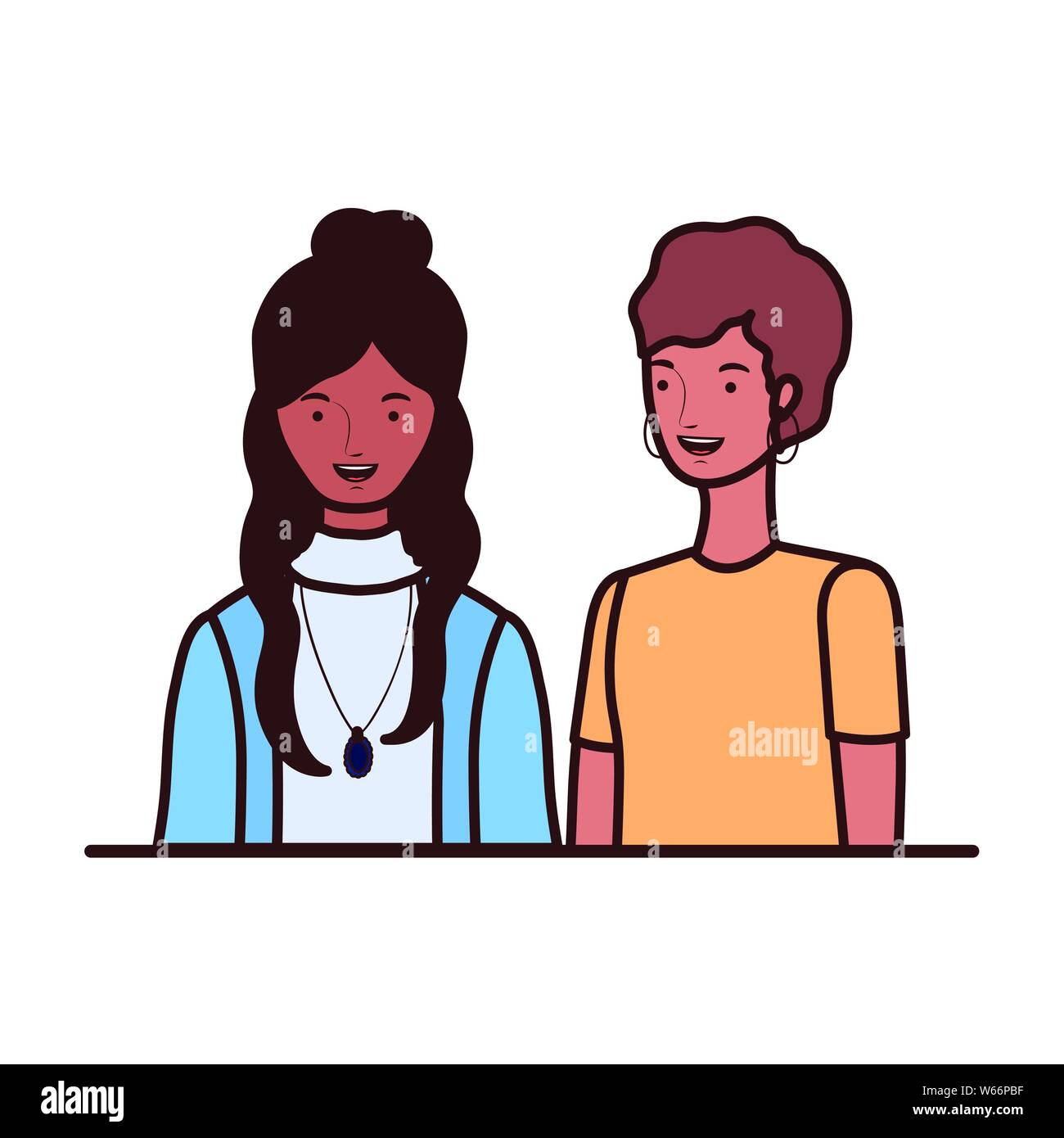 young women on white background Stock Vector Image & Art - Alamy