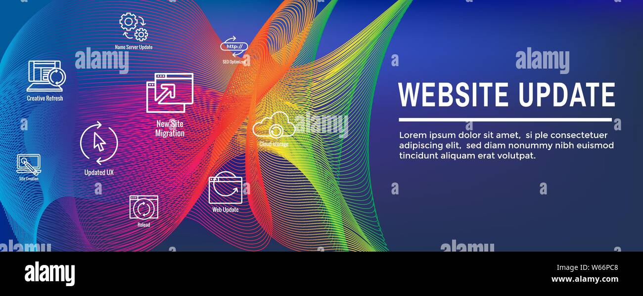 Website Update Icon Set & Web Header Banner Stock Vector Image & Art ...
