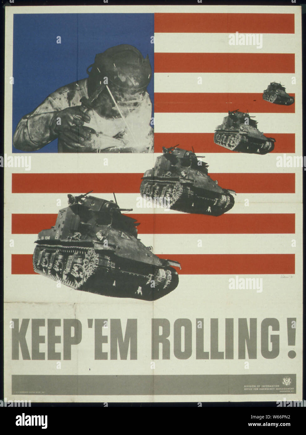 Keep'em Rolling - Tanks Stock Photo - Alamy