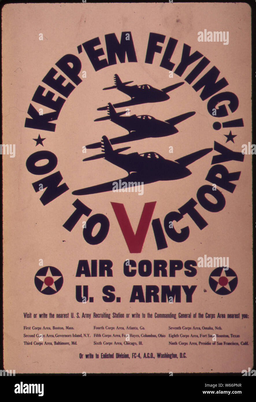 Keep'em Flying on to Victory Stock Photo - Alamy