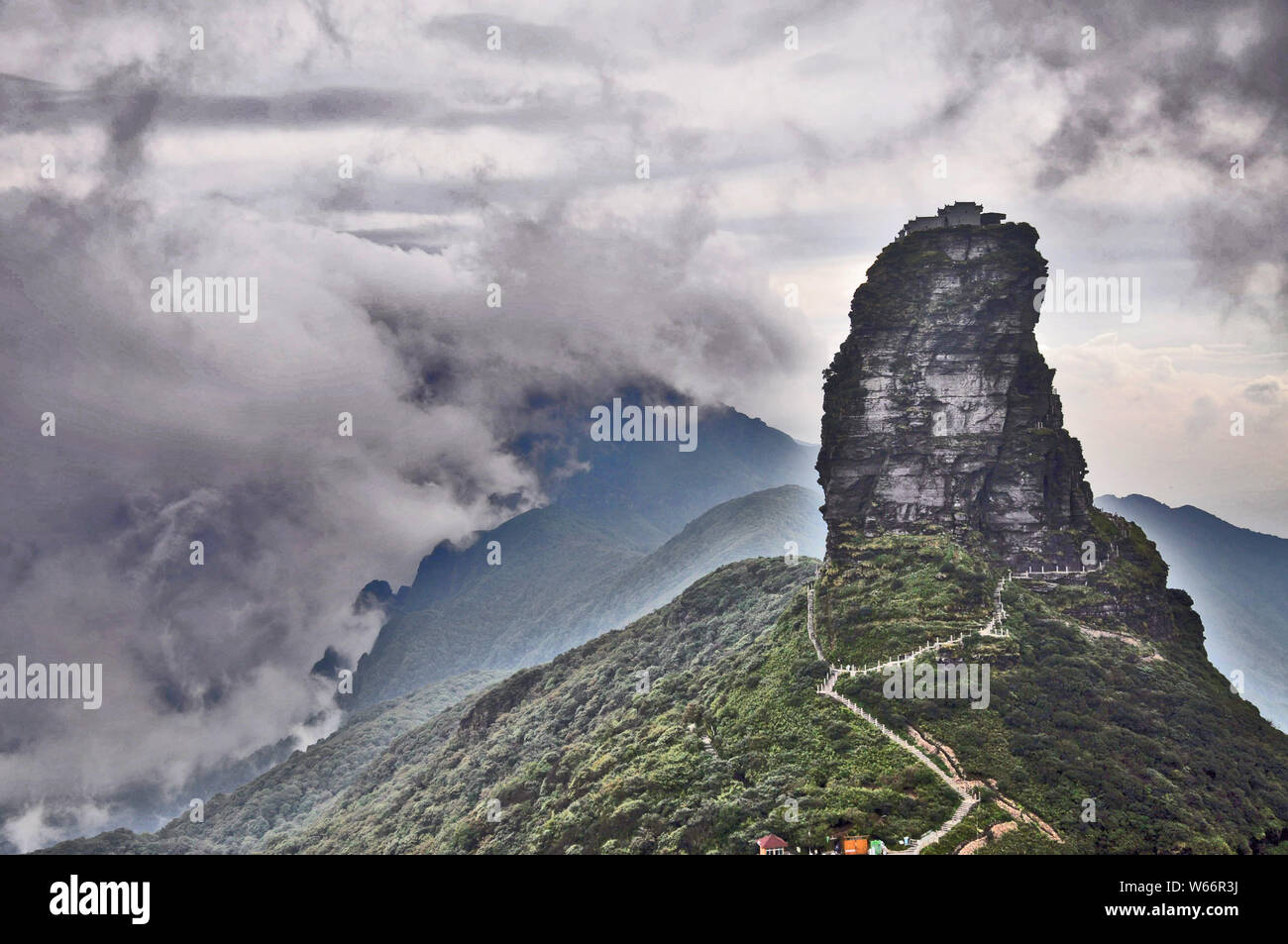 Landscape of the Hongyun Golden Summit on the Fanjing Mountain in ...