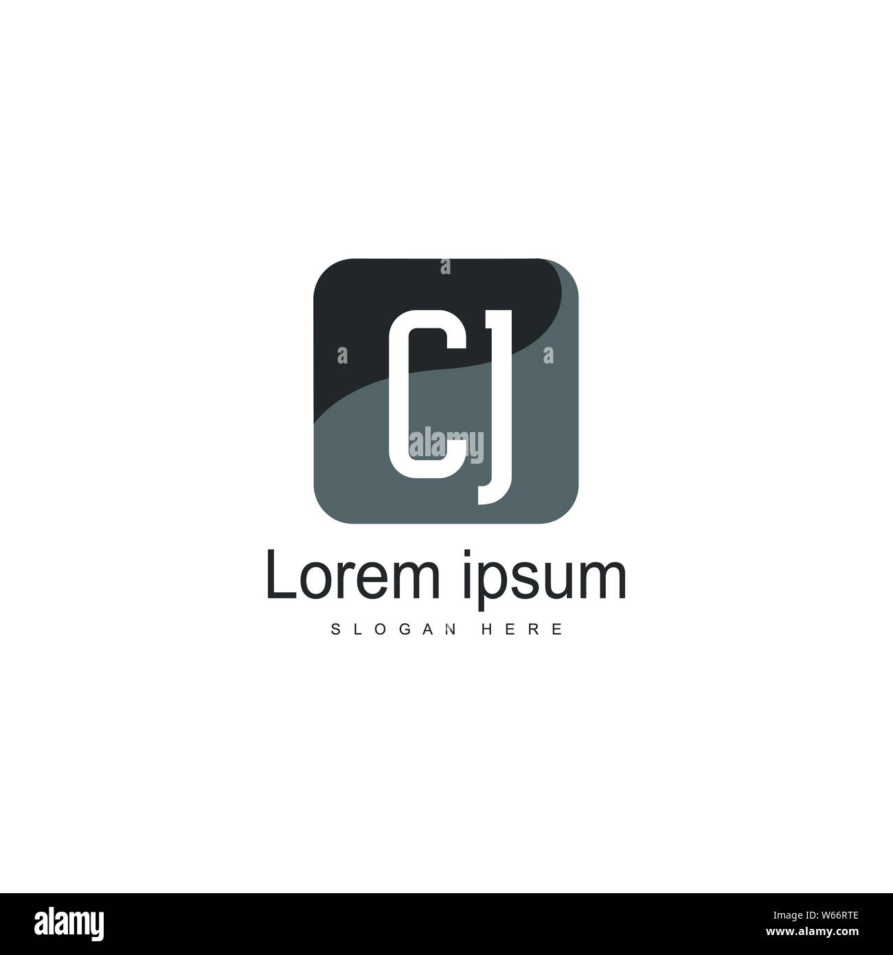 Initial CJ logo template with modern frame. Minimalist CJ letter logo ...
