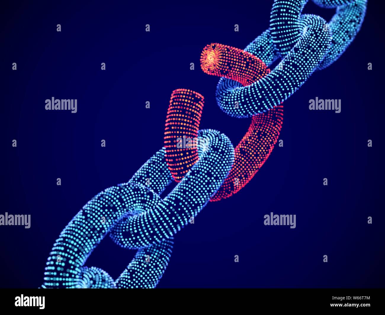 Broken chain link. The concept of data protection technology Stock ...