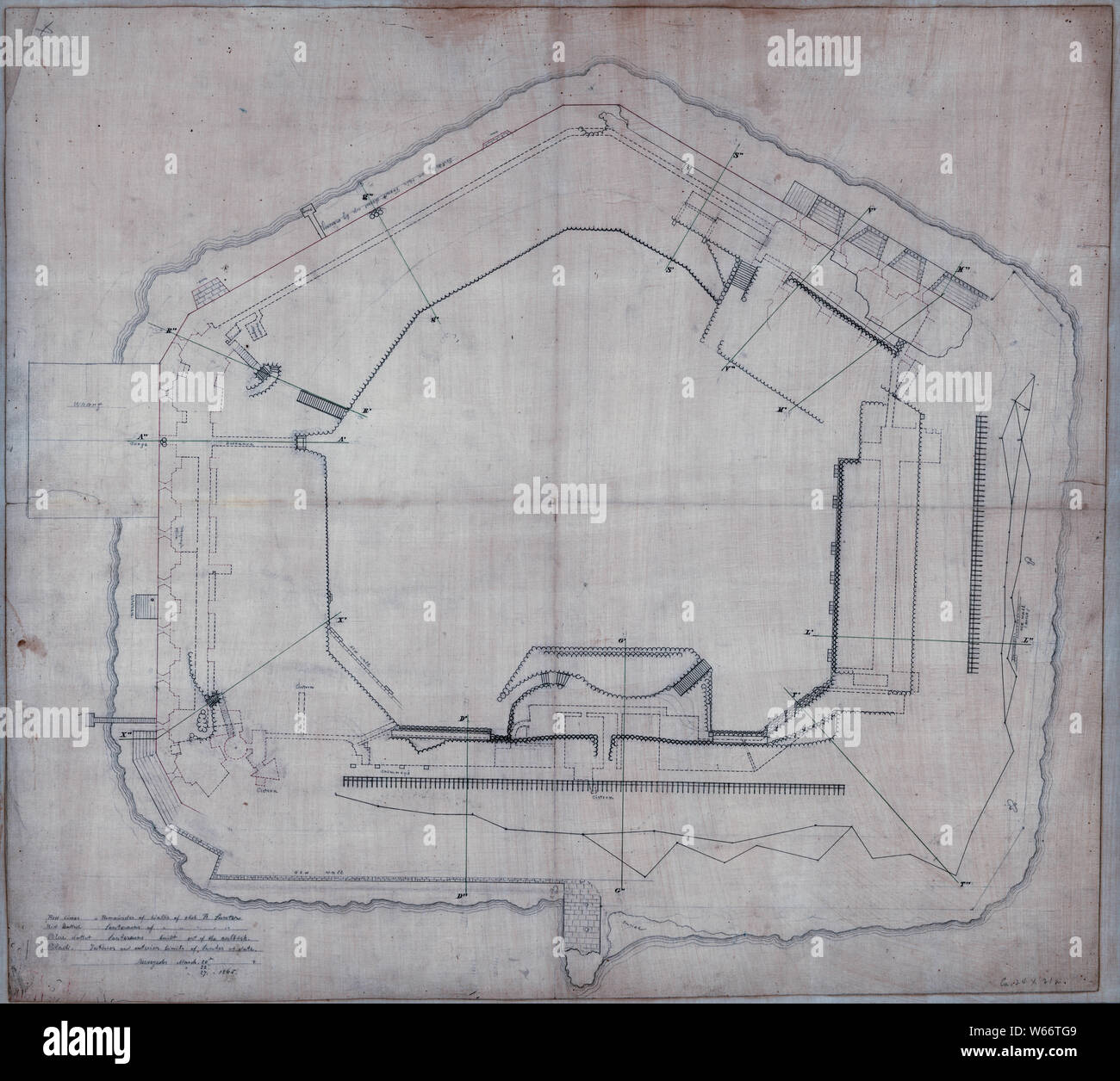 Civil War Maps 2178 Plan of Fort Sumter South Carolina surveyed March ...
