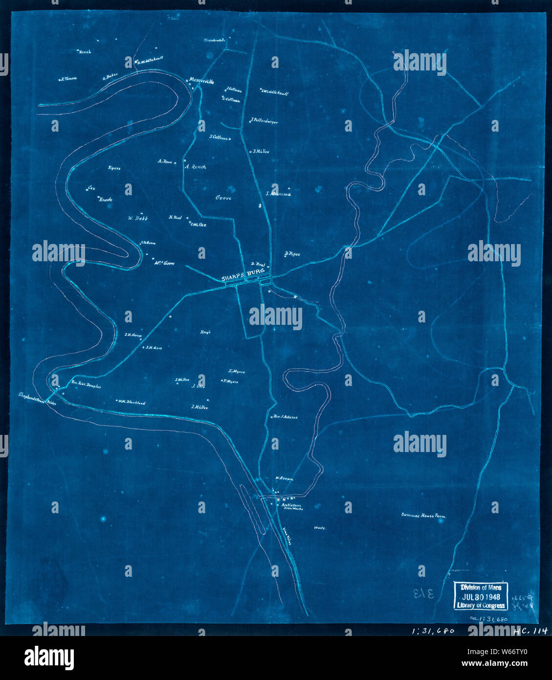 Civil War Maps 2193 Preliminary map of the Antietam battlefield area ...
