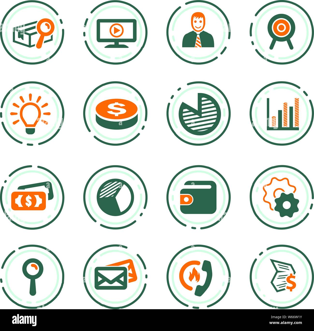 Marketing color vector icons for user interface design Stock Vector ...