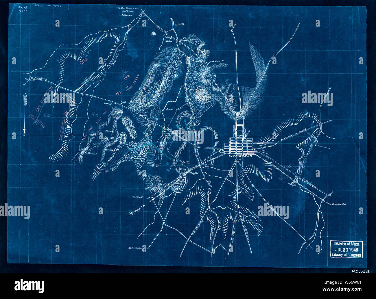 Civil War Maps 2197 Preliminary sketch of the battle of Gettysburg ...
