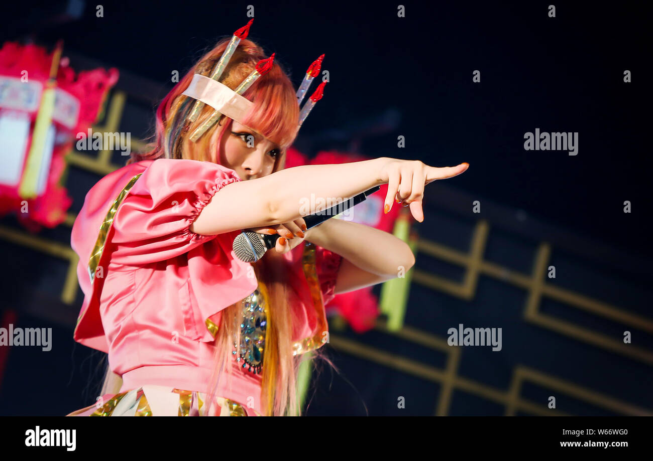 Japanese singer and model Kyary Pamyu Pamyu performs during the Kyary ...