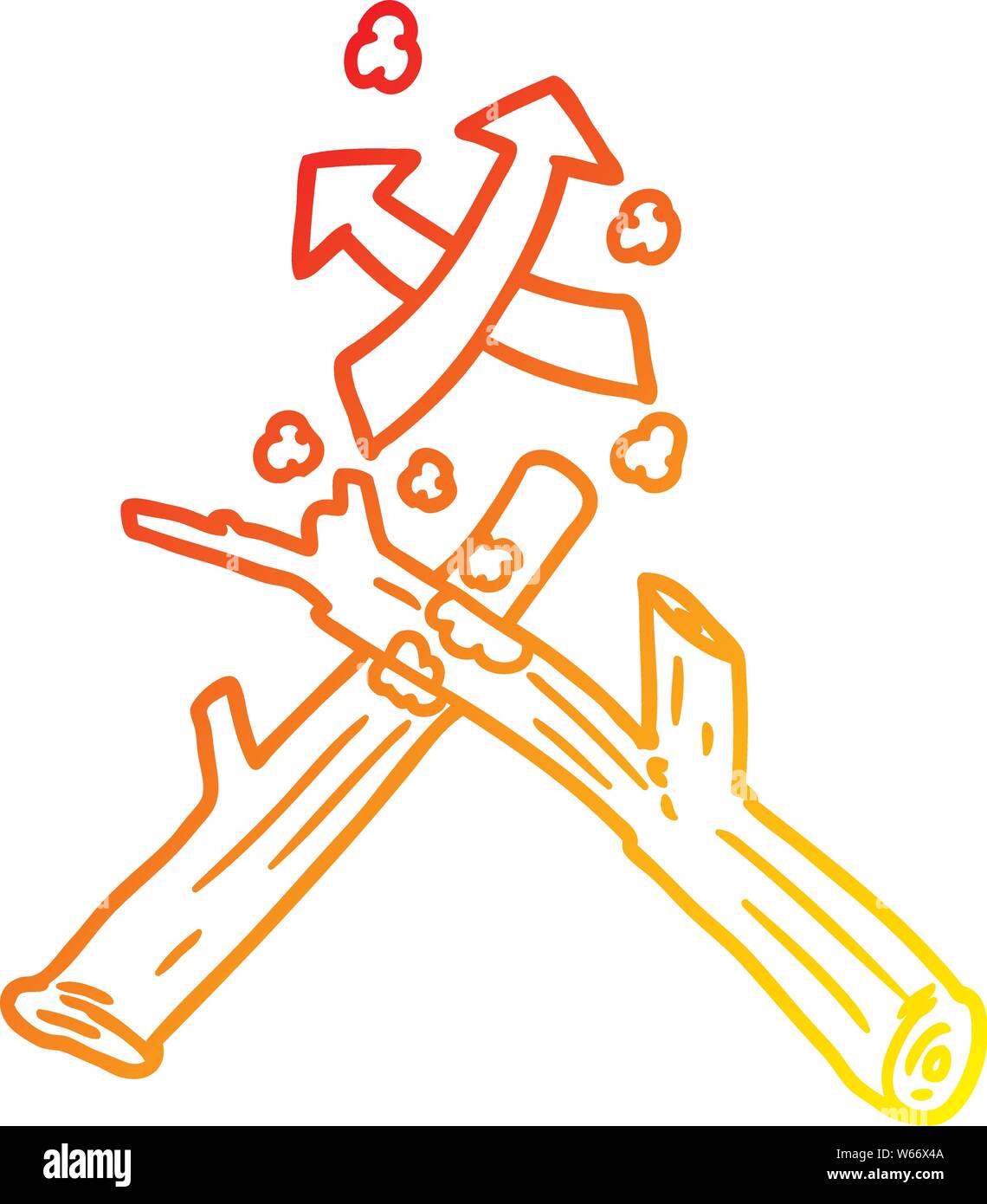 Rubbing sticks Stock Vector Images - Alamy