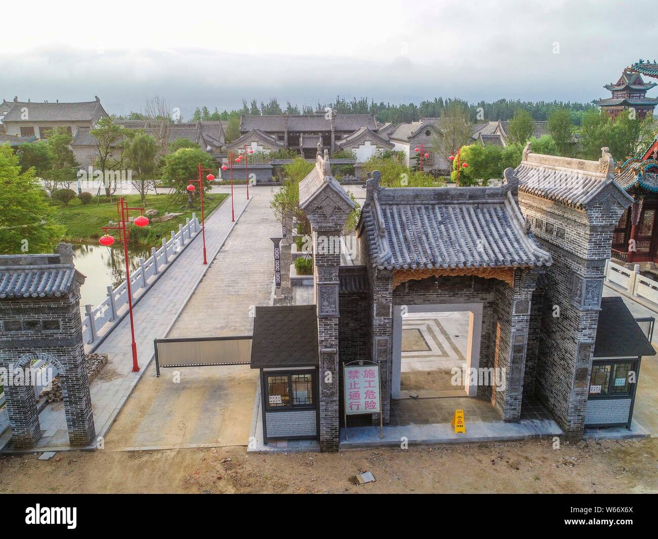 Aerial view of the Chinese Yard featuring ancient buildings of Ming and ...