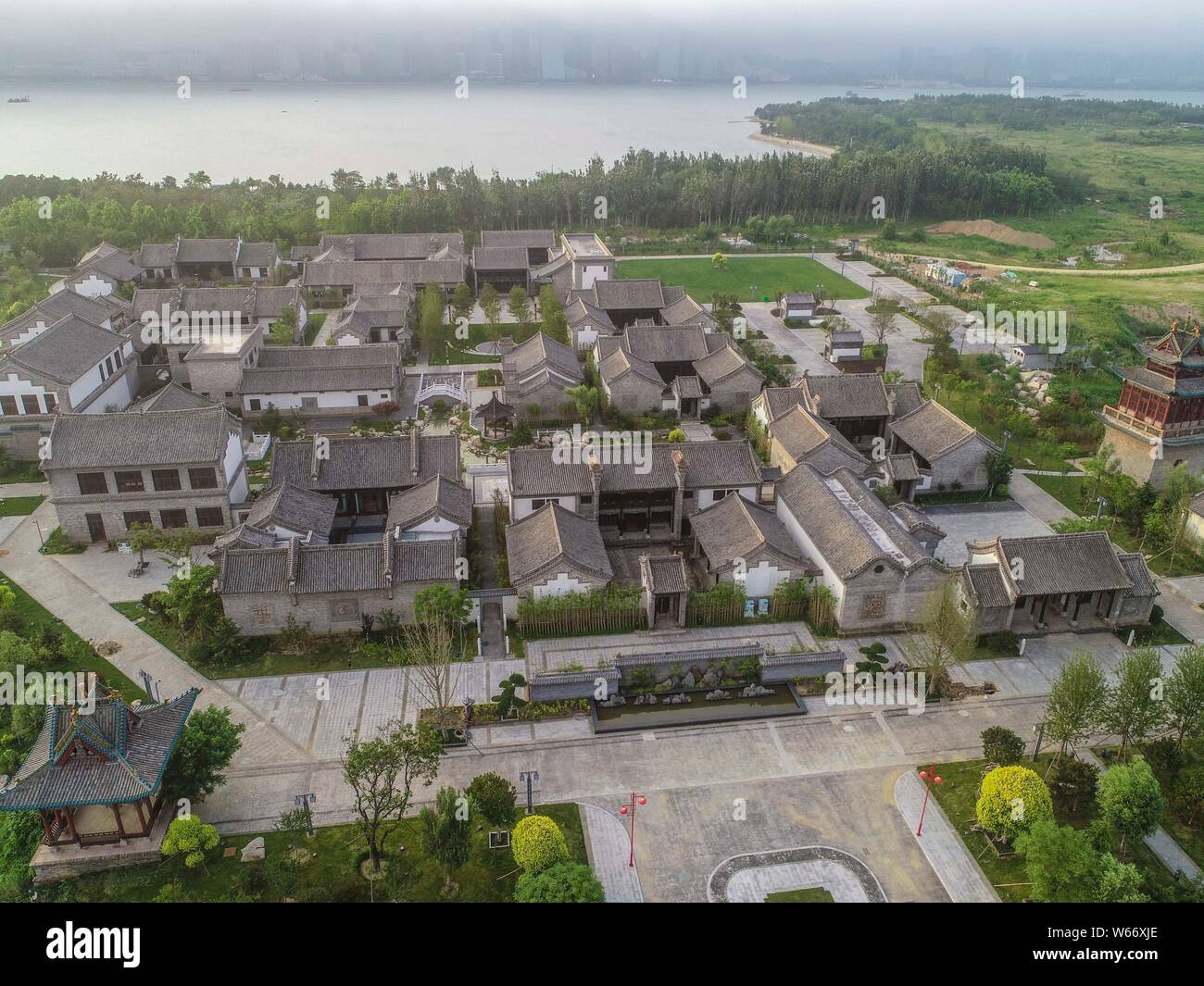 Aerial view of the Chinese Yard featuring ancient buildings of Ming and ...