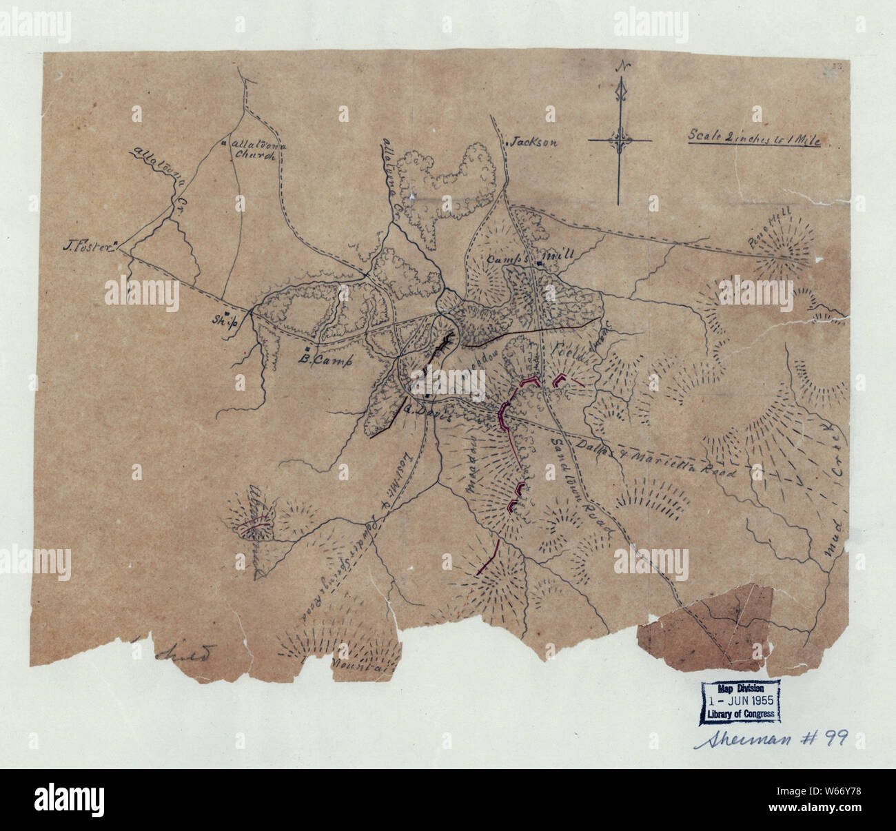 Civil War Map Of Dallas Ga