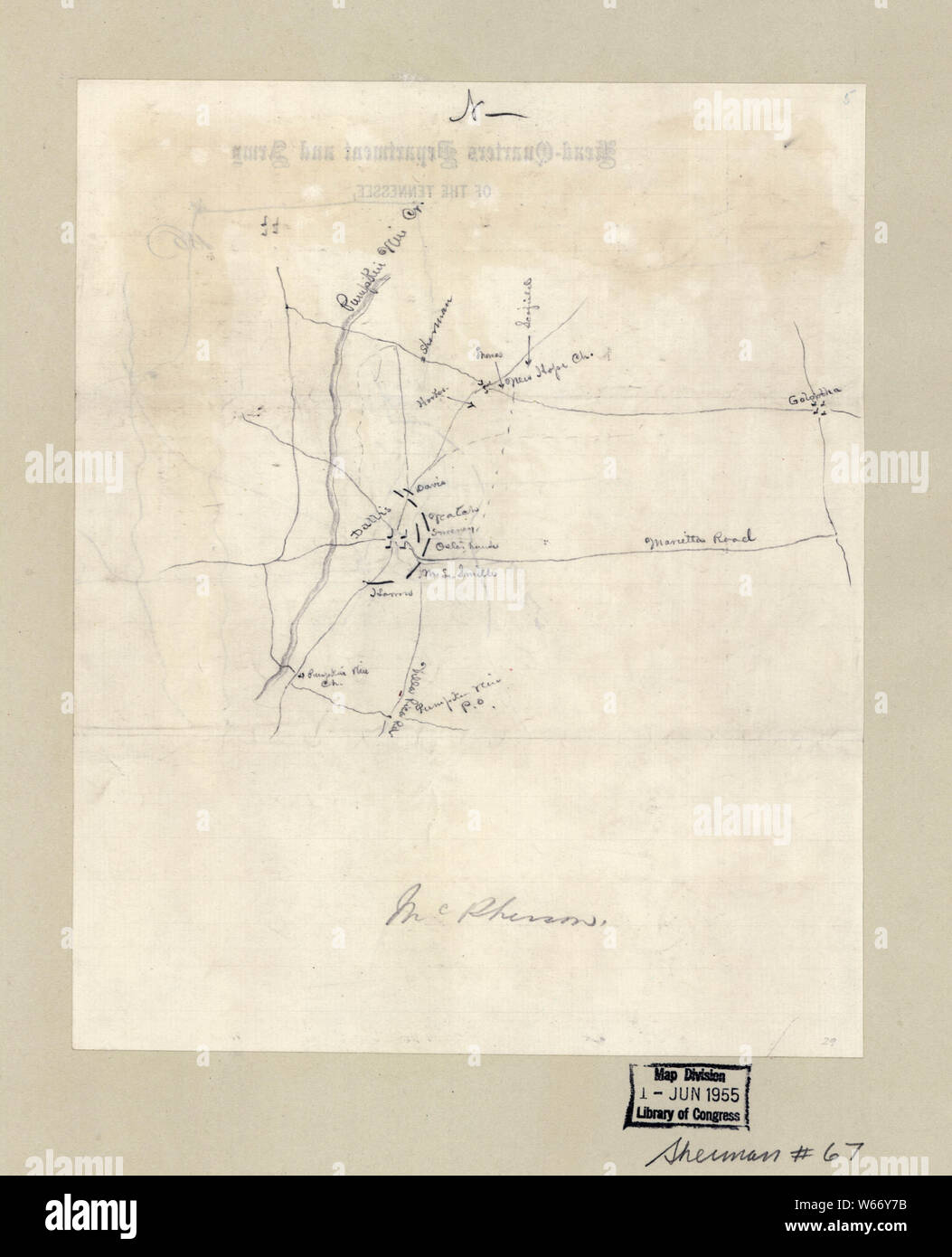 Civil War Maps 2264 Union troop positions at Dallas and New Hope Church ...